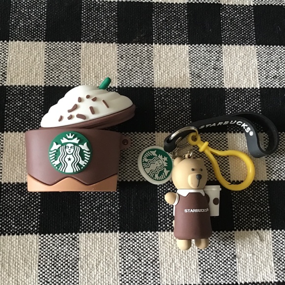 None | Other | New Silicone Starbucks Coffee Airpods Pro Cover Case Key ...